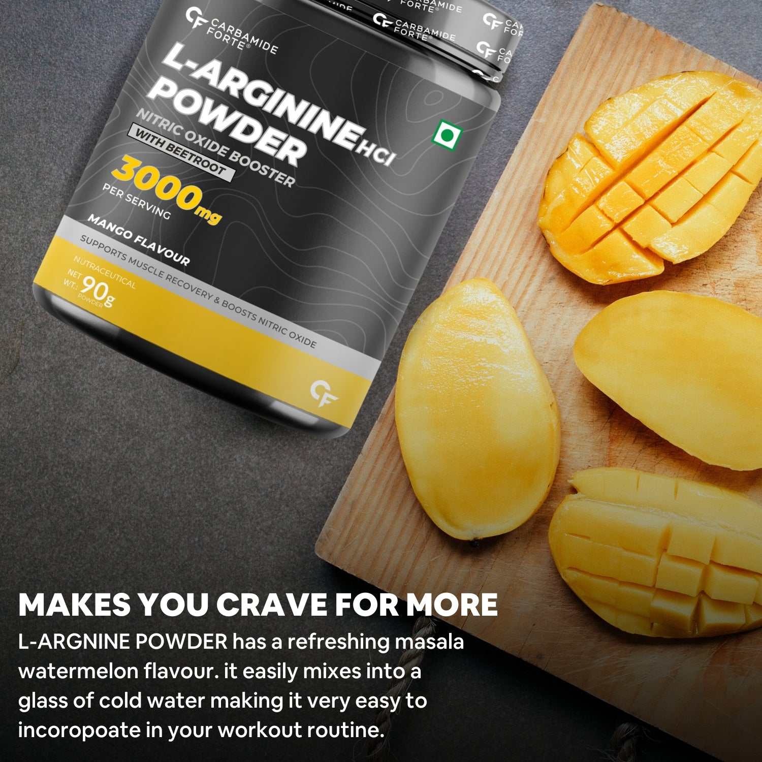 Carbamide Forte L Arginine Powder with Beetroot 3000mg - Alphanso mang