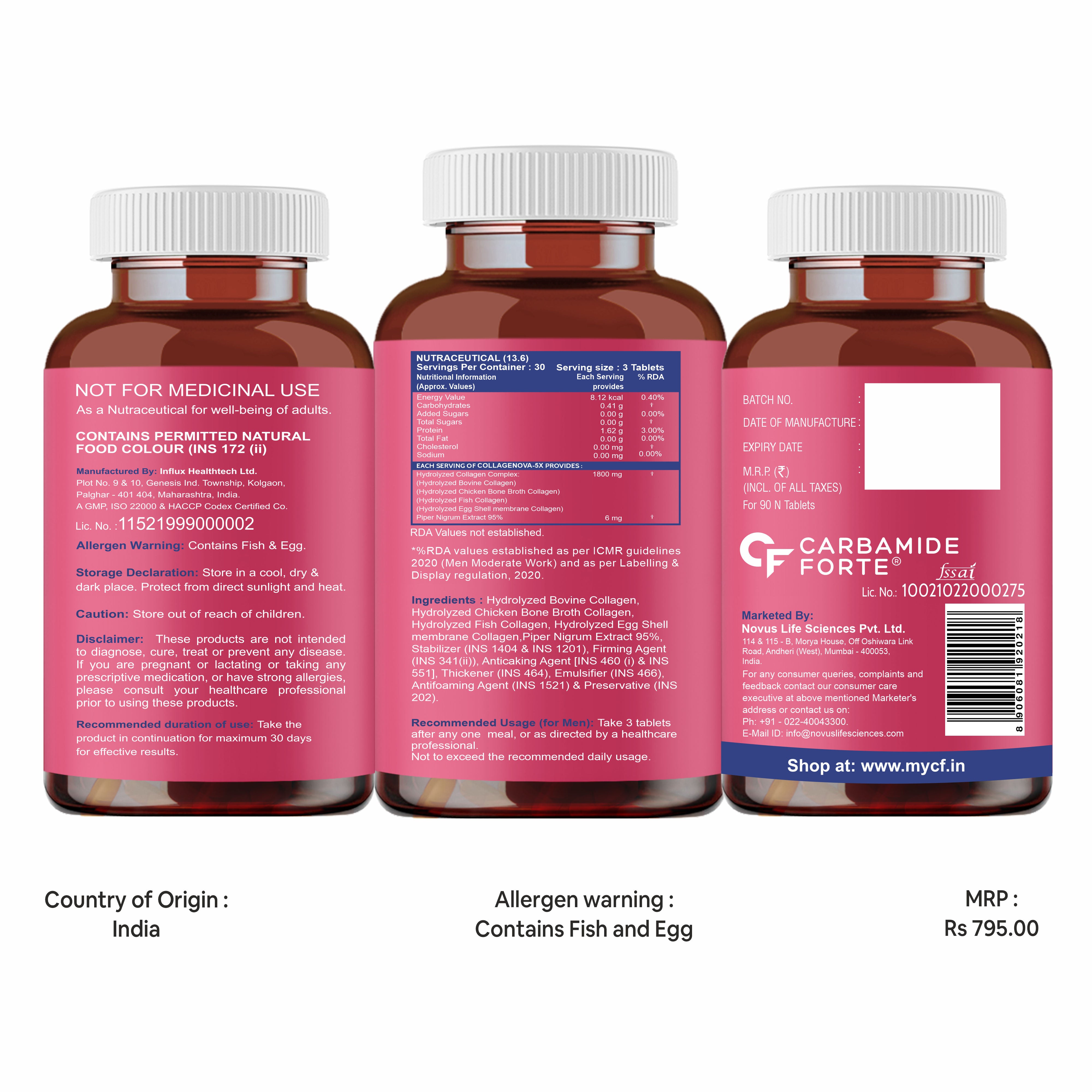 Carbamide Forte Hydrolyzed Multi Collagen Peptide with all 5 Types of
