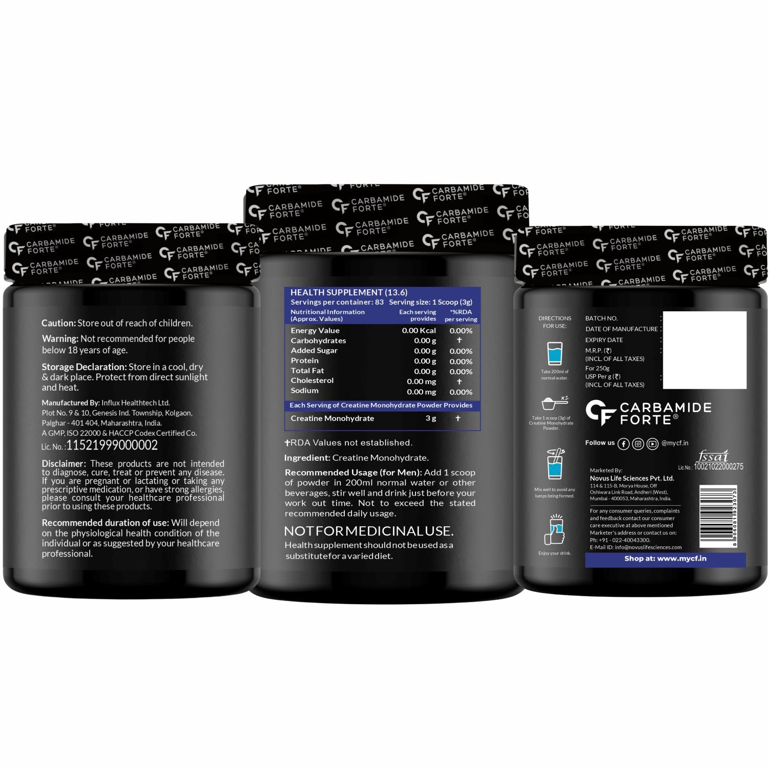 Carbamide Forte Micronised Creatine Monohydrate Powder Creatine Supp