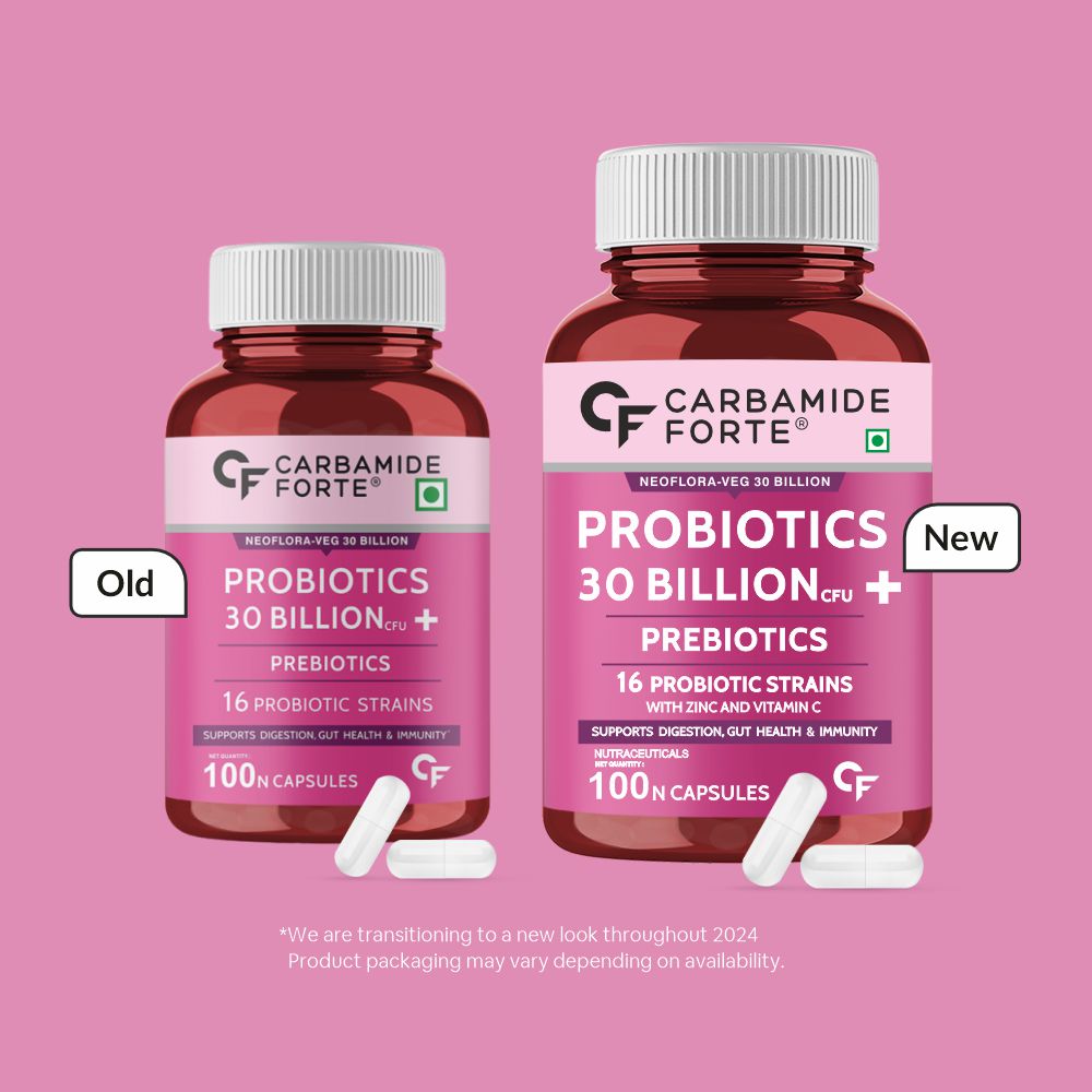 Carbamide Forte Probiotics Supplement 30 Billion for Women & Men - 100