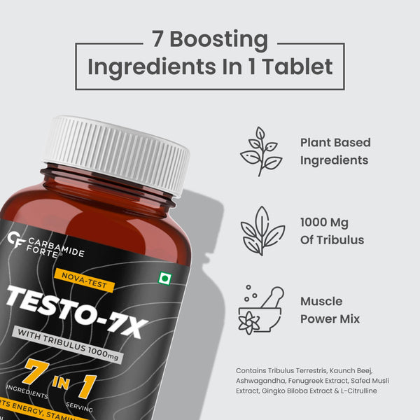 Carbamide Forte Testosterone Supplement for Men with Tribulus 1000mg,