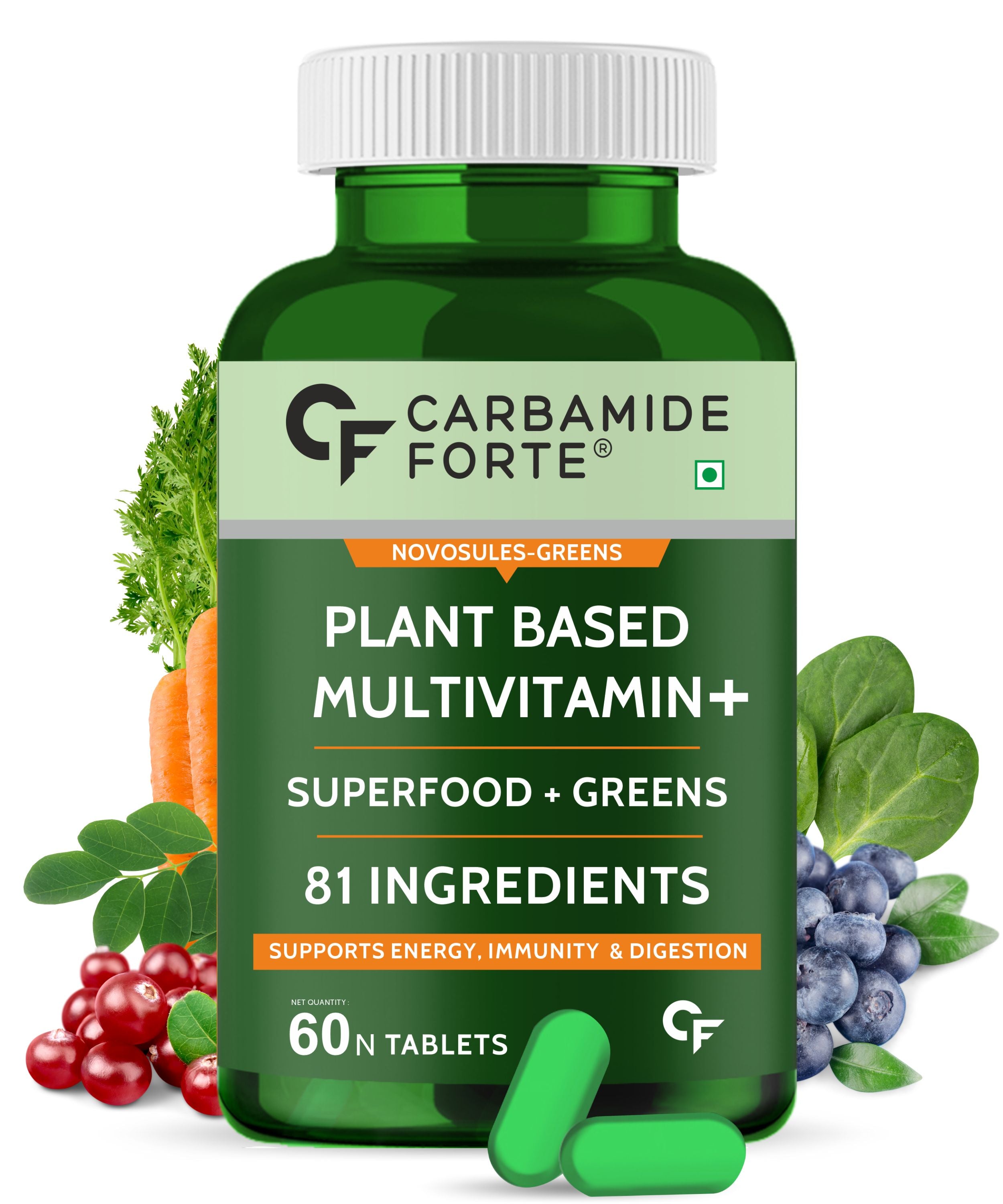 Carbamide Forte Plant Based Multivitamin Tablets (60 Veg Tablets) for